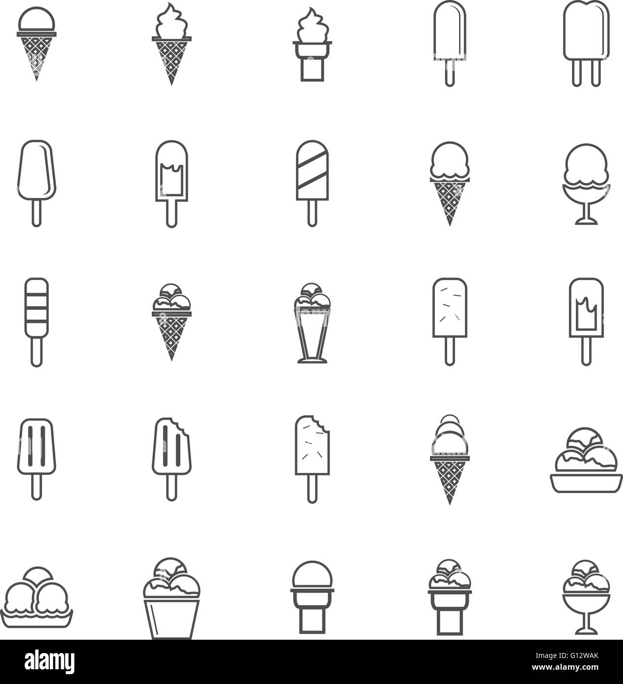 Cookie cream ice on Black and White Stock Photos & Images - Alamy