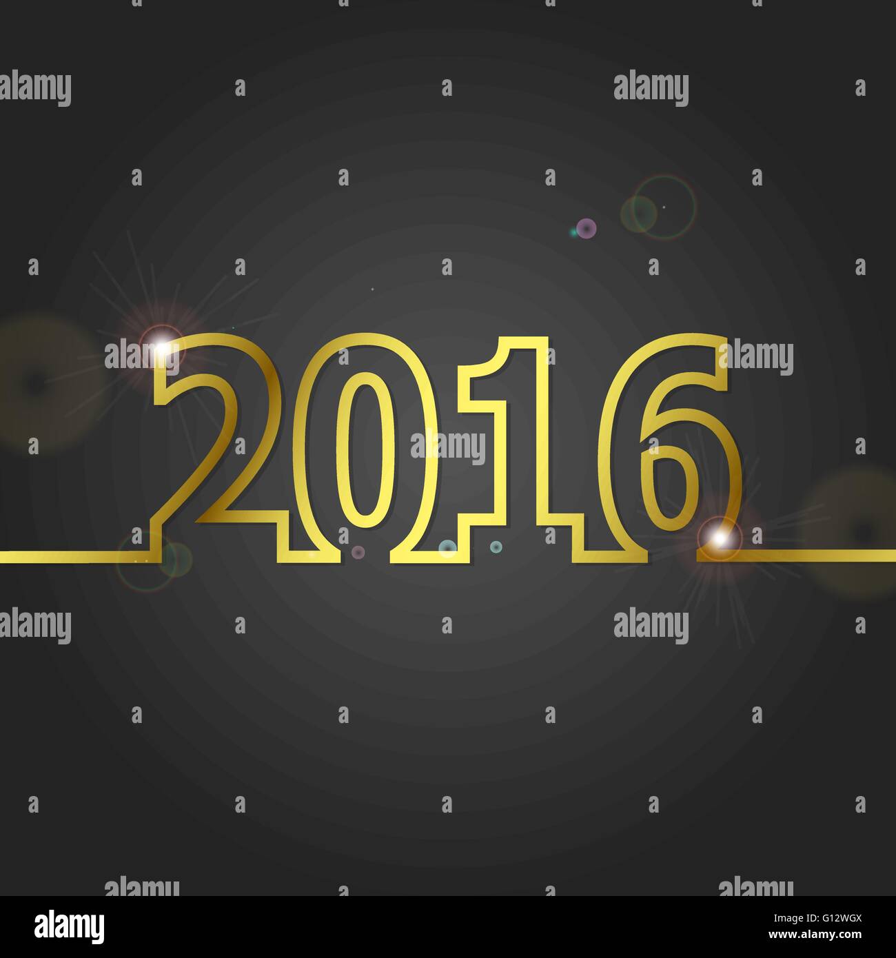 2016 new year vector vectors hi-res stock photography and images - Alamy
