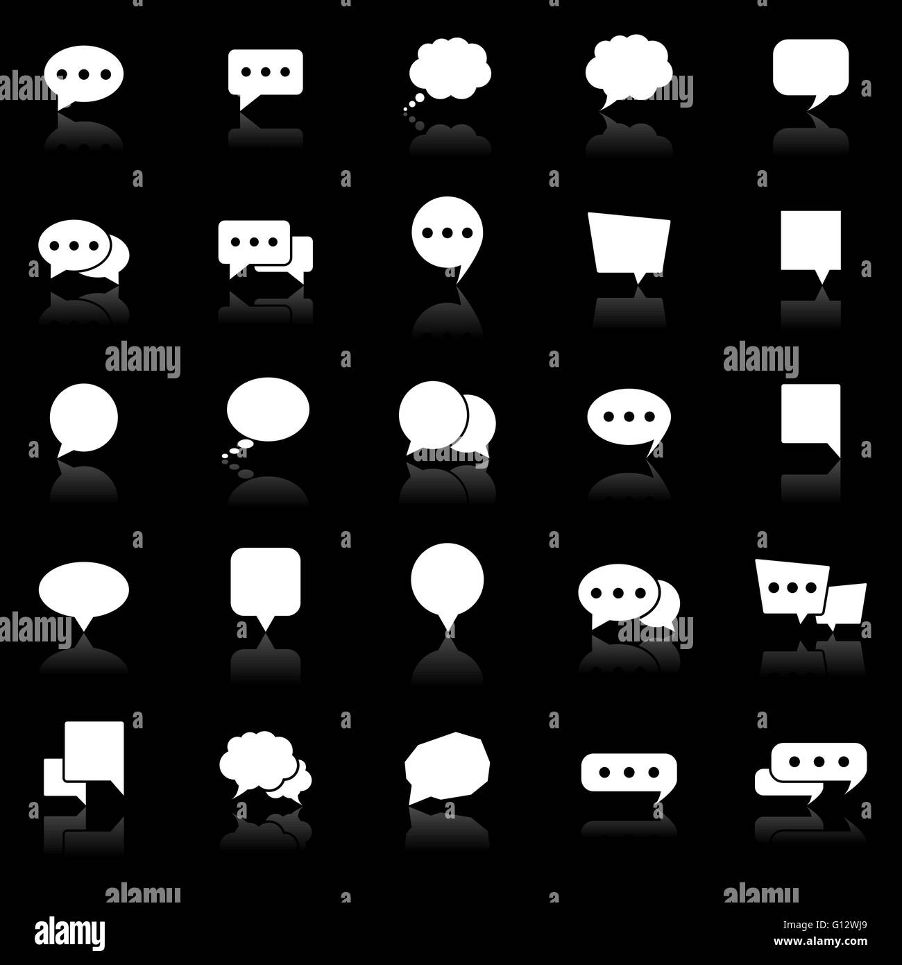 Think and reflect icons Stock Vector Images - Alamy