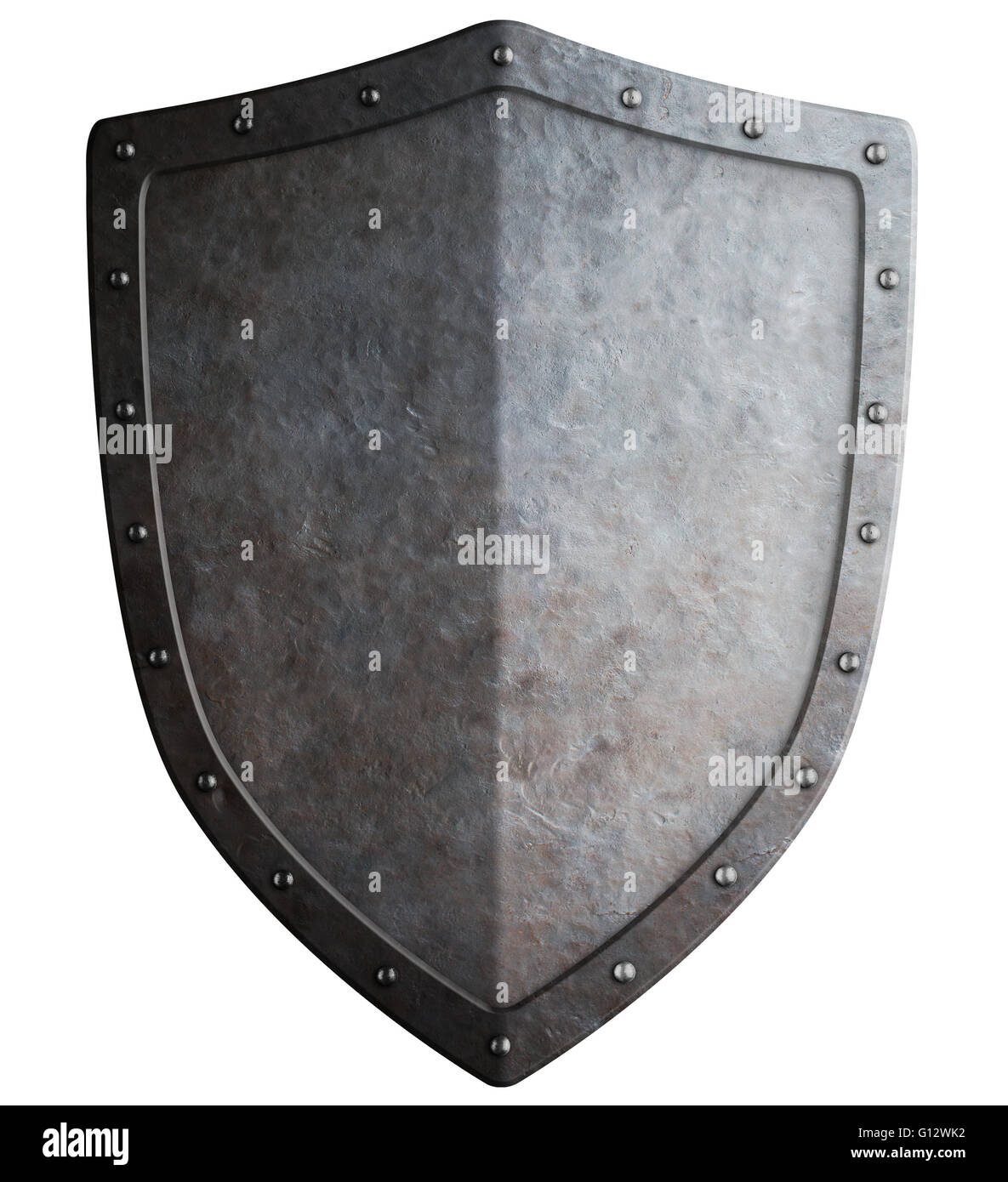 simple medieval shield 3d illustration isolated Stock Photo - Alamy