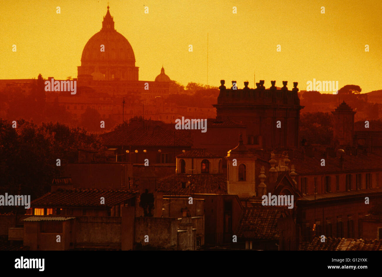 Rome rooftops at sunrise hi-res stock photography and images - Alamy