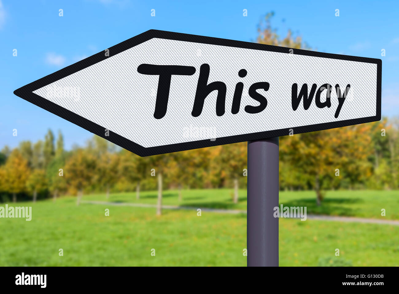 Which way sign hi-res stock photography and images - Alamy