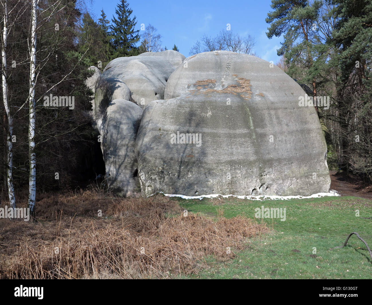Interesting rock formation - Elephants Rocks Stock Photo - Alamy