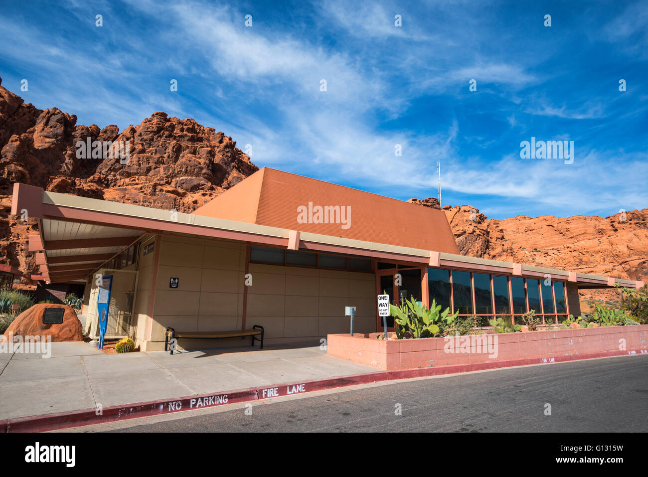 Visitor Center building. Valley of Fire State Park, Nevada Stock Photo ...