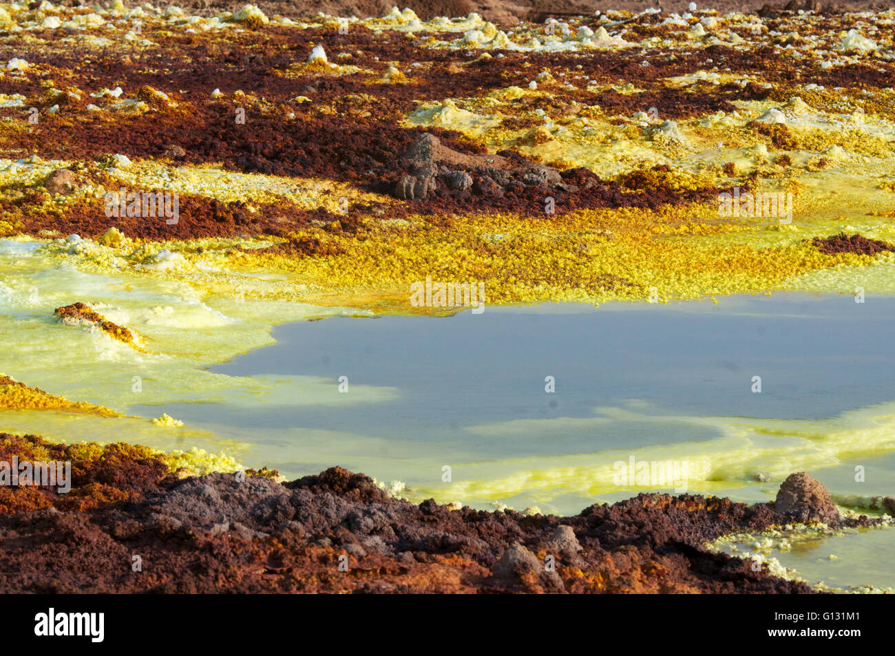Ethiopia- Danakil Depression-Dallol crater pools Stock Photo - Alamy