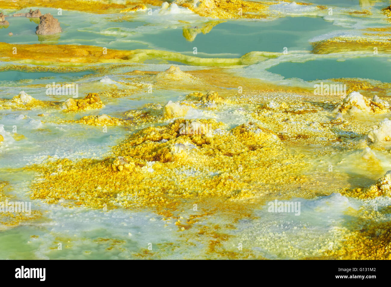 Ethiopia- Danakil Depression-Dallol crater pools Stock Photo - Alamy