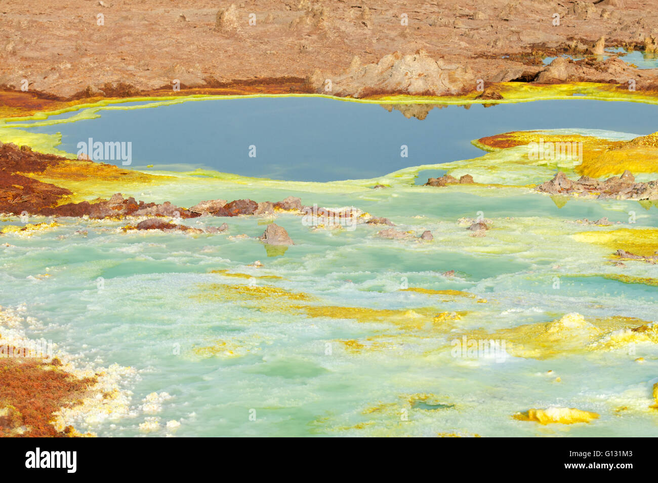 Ethiopia- Danakil Depression-Dallol crater pools Stock Photo - Alamy