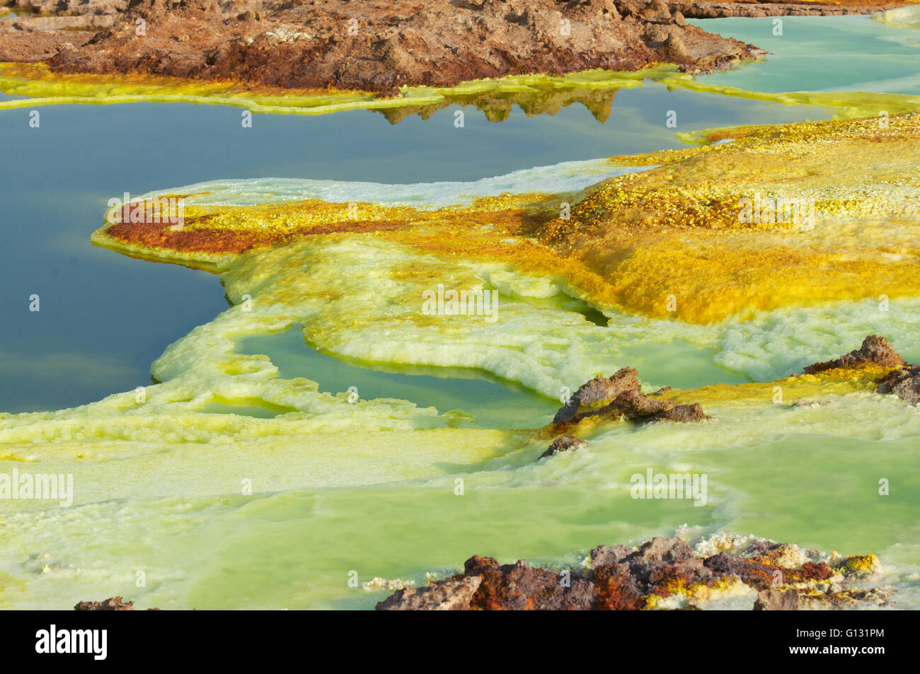 Ethiopia- Danakil Depression-Dallol crater pools Stock Photo - Alamy