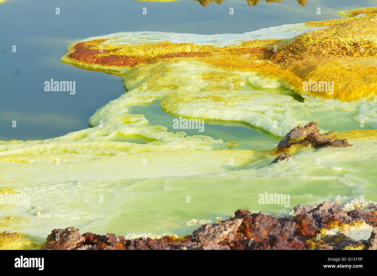 Ethiopia- Danakil Depression-Dallol crater pools Stock Photo - Alamy