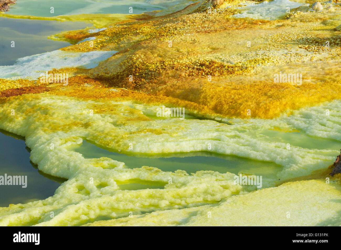 Ethiopia- Danakil Depression-Dallol crater pools Stock Photo - Alamy