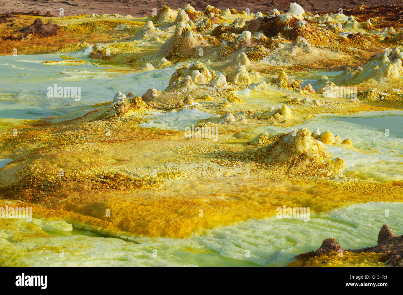 Ethiopia- Danakil Depression-Dallol crater pools Stock Photo - Alamy