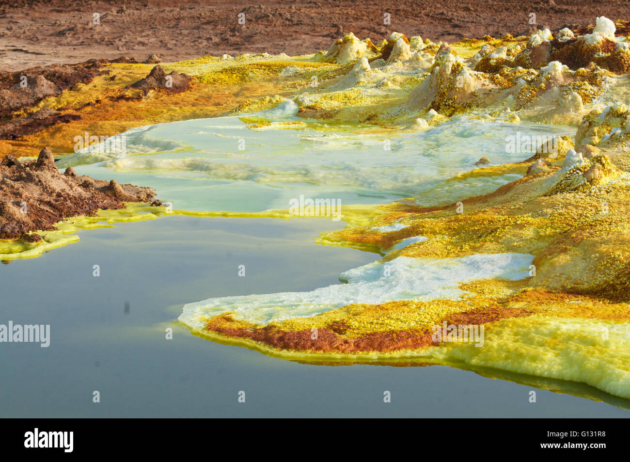 Ethiopia- Danakil Depression-Dallol crater pools Stock Photo - Alamy