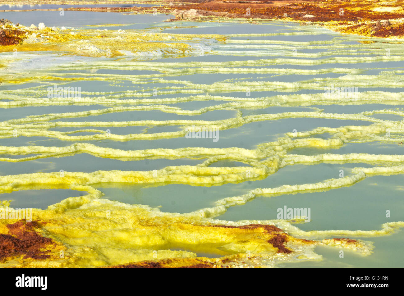 Ethiopia- Danakil Depression-Dallol crater pools Stock Photo - Alamy