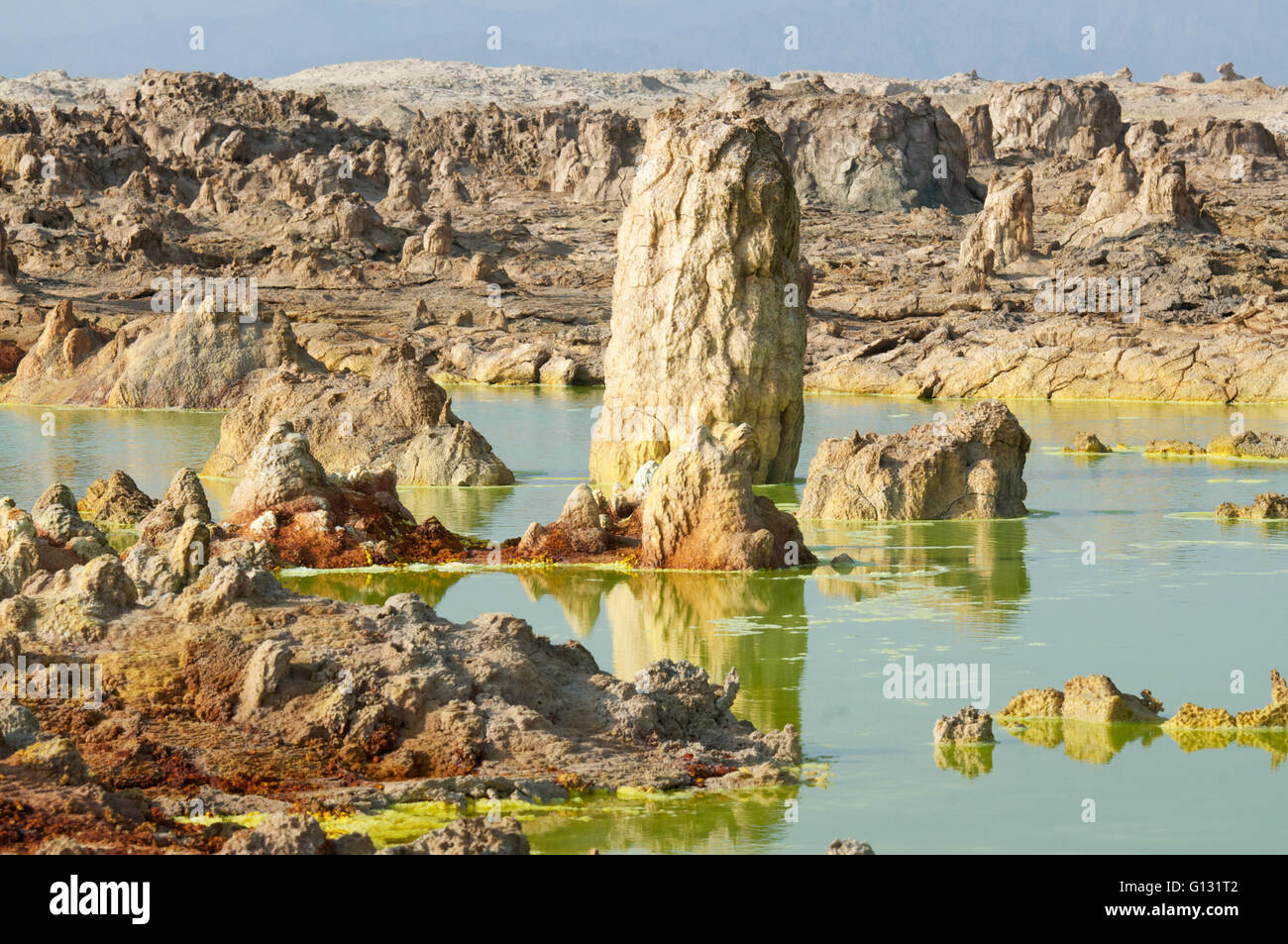 Ethiopia- Danakil Depression-Dallol crater pools Stock Photo - Alamy