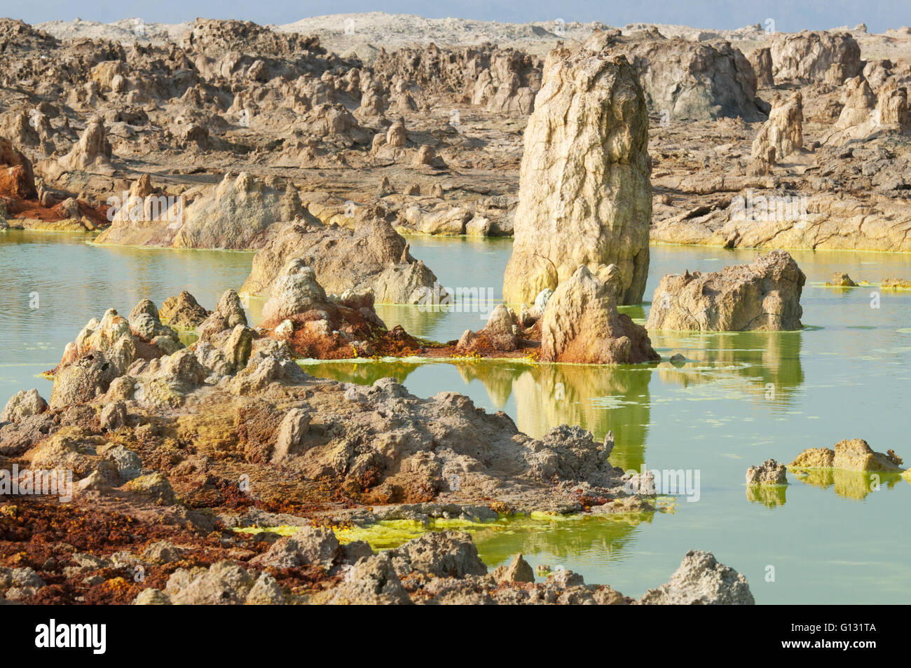 Ethiopia- Danakil Depression-Dallol crater pools Stock Photo - Alamy