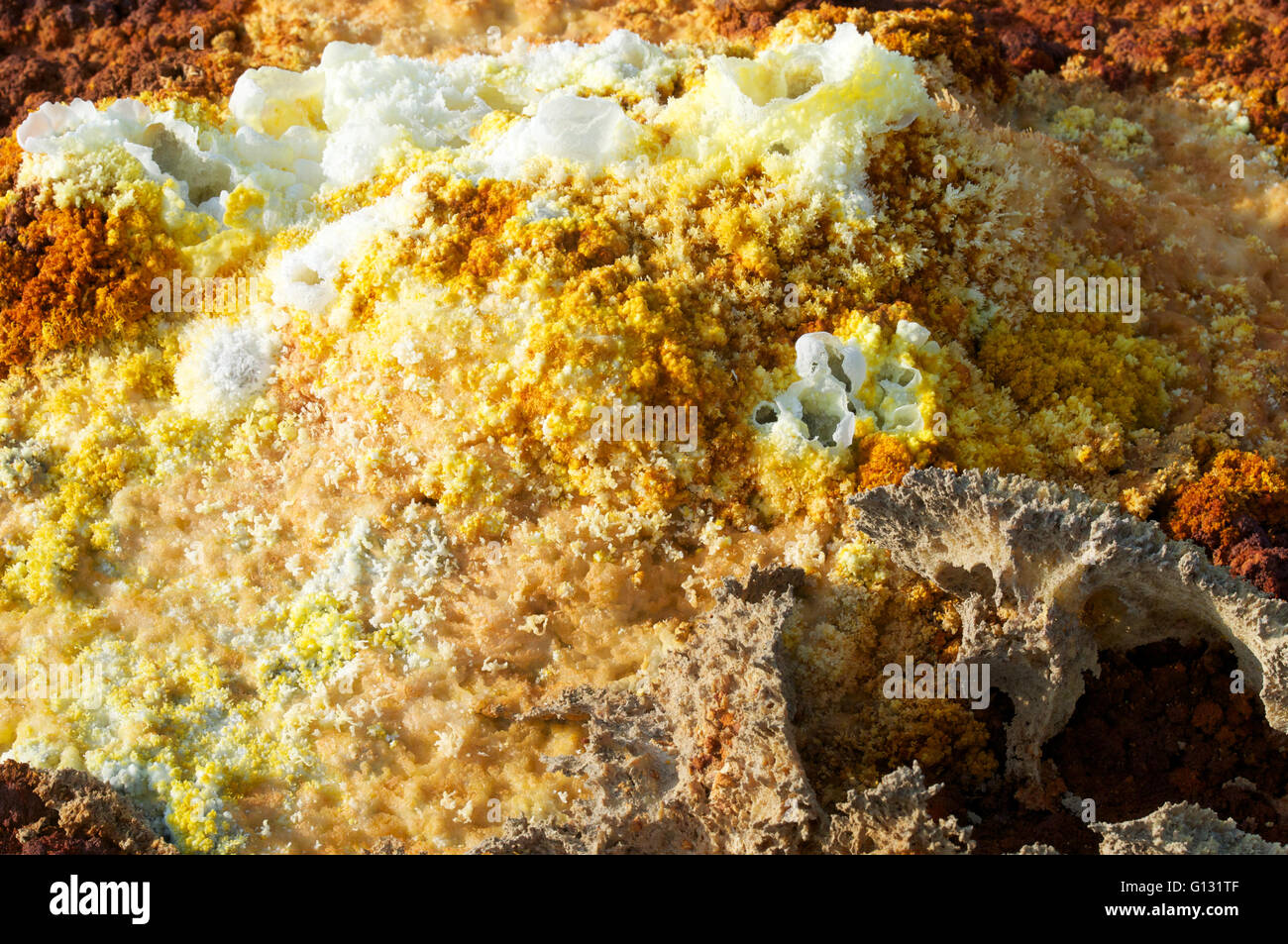 Ethiopia- Danakil Depression-Dallol crater pools Stock Photo - Alamy