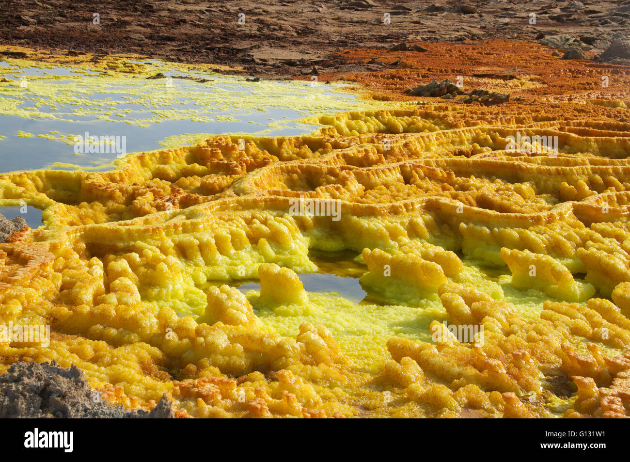Ethiopia- Danakil Depression-Dallol crater pools Stock Photo - Alamy