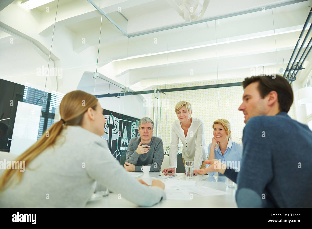 Business team having meeting in conference room in the office Stock ...