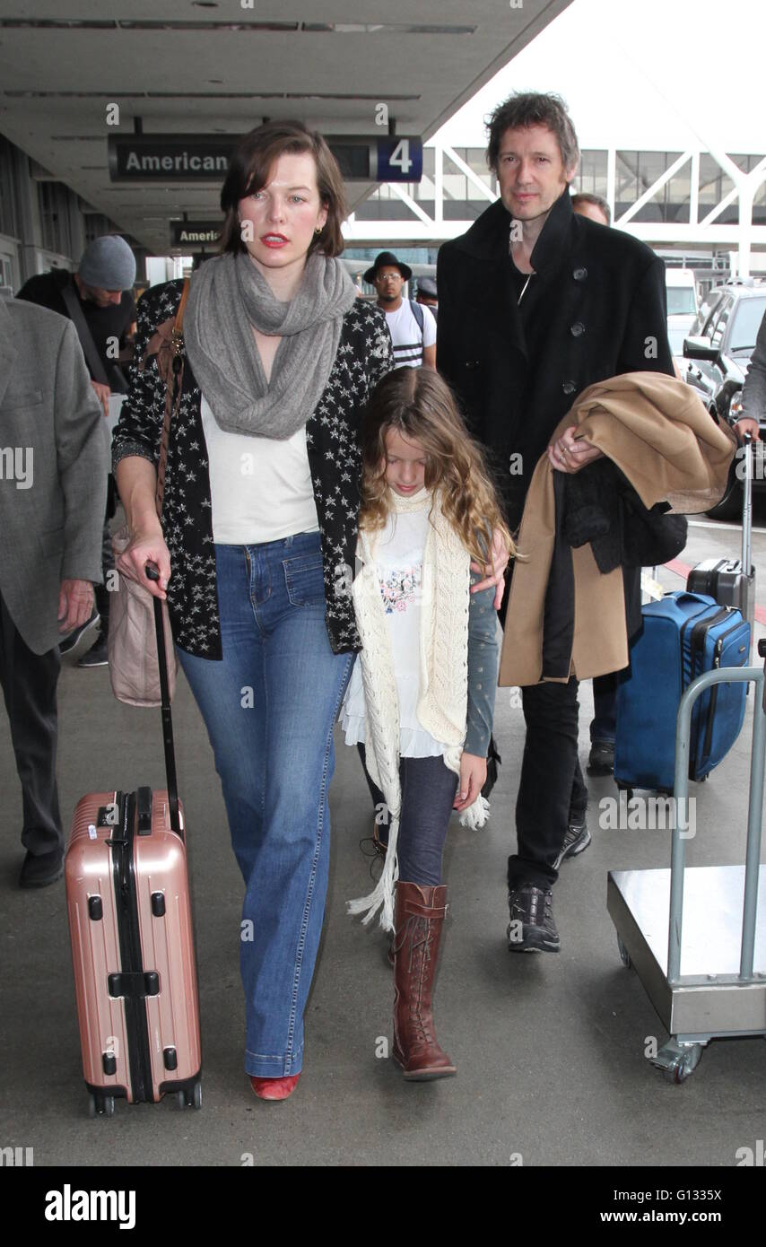 Milla Jovovich with Paul W. S. Anderson and daughter Ever Gabo Anderson ...
