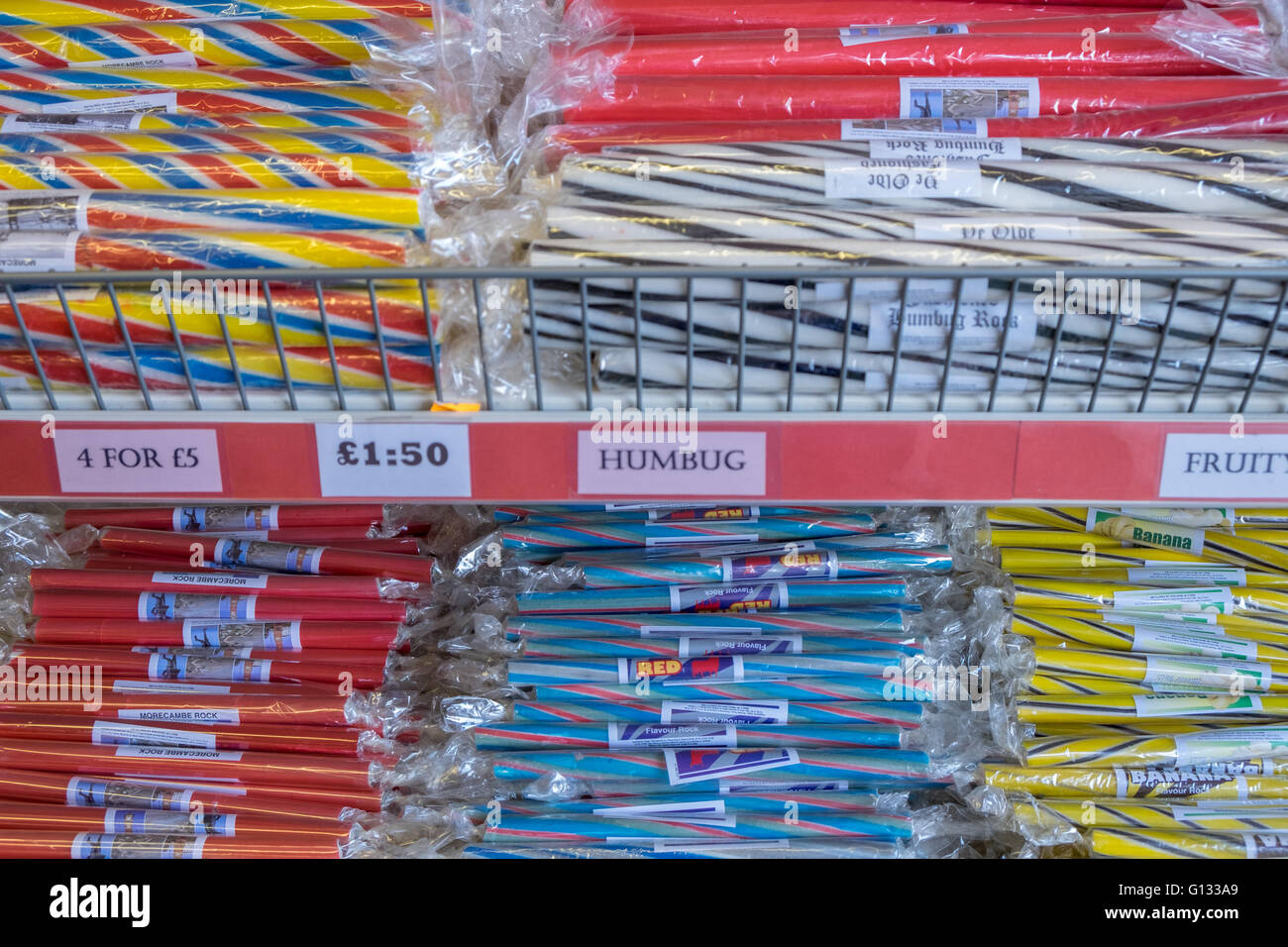 Stick Of Seaside Rock High Resolution Stock Photography and Images - Alamy