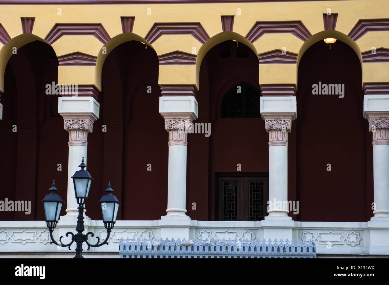 Facade of Tbilisi State Opera House in Eastern style, Tbilisi, Georgia ...