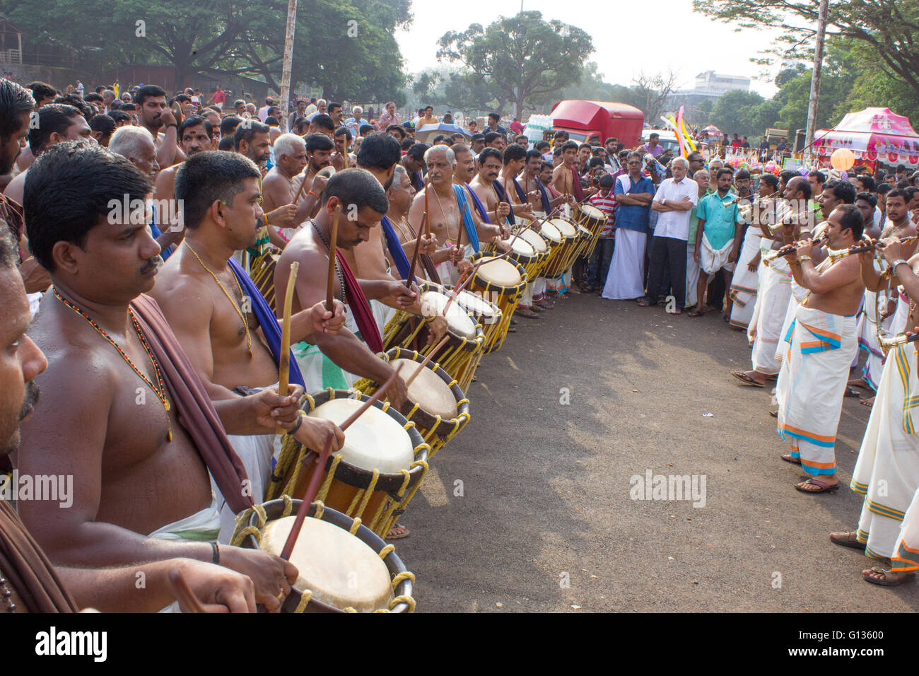 Panchavadyam in Thrissur Pooram Stock Photo - Alamy