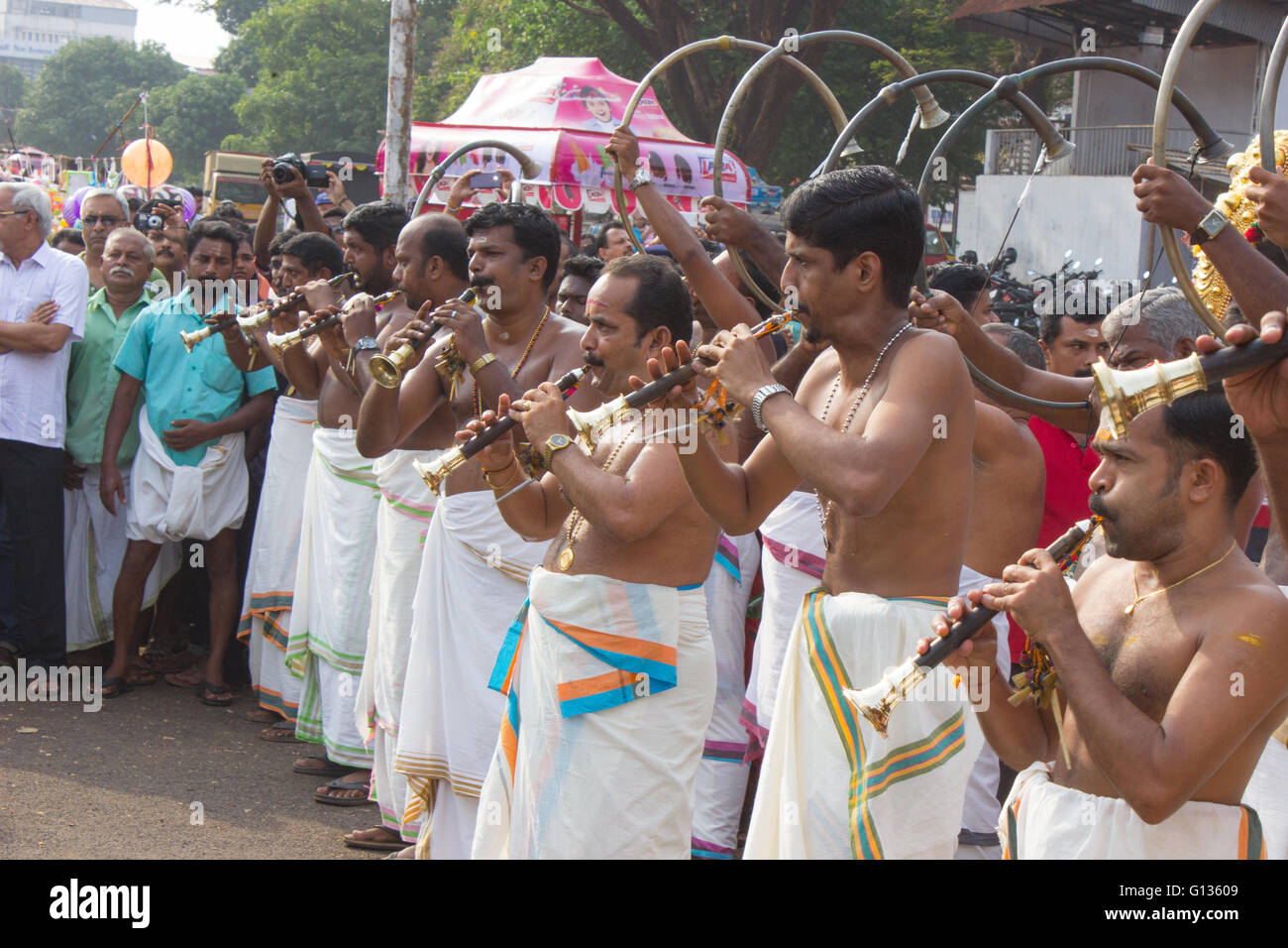 Panchavadyam in Thrissur Pooram Stock Photo - Alamy