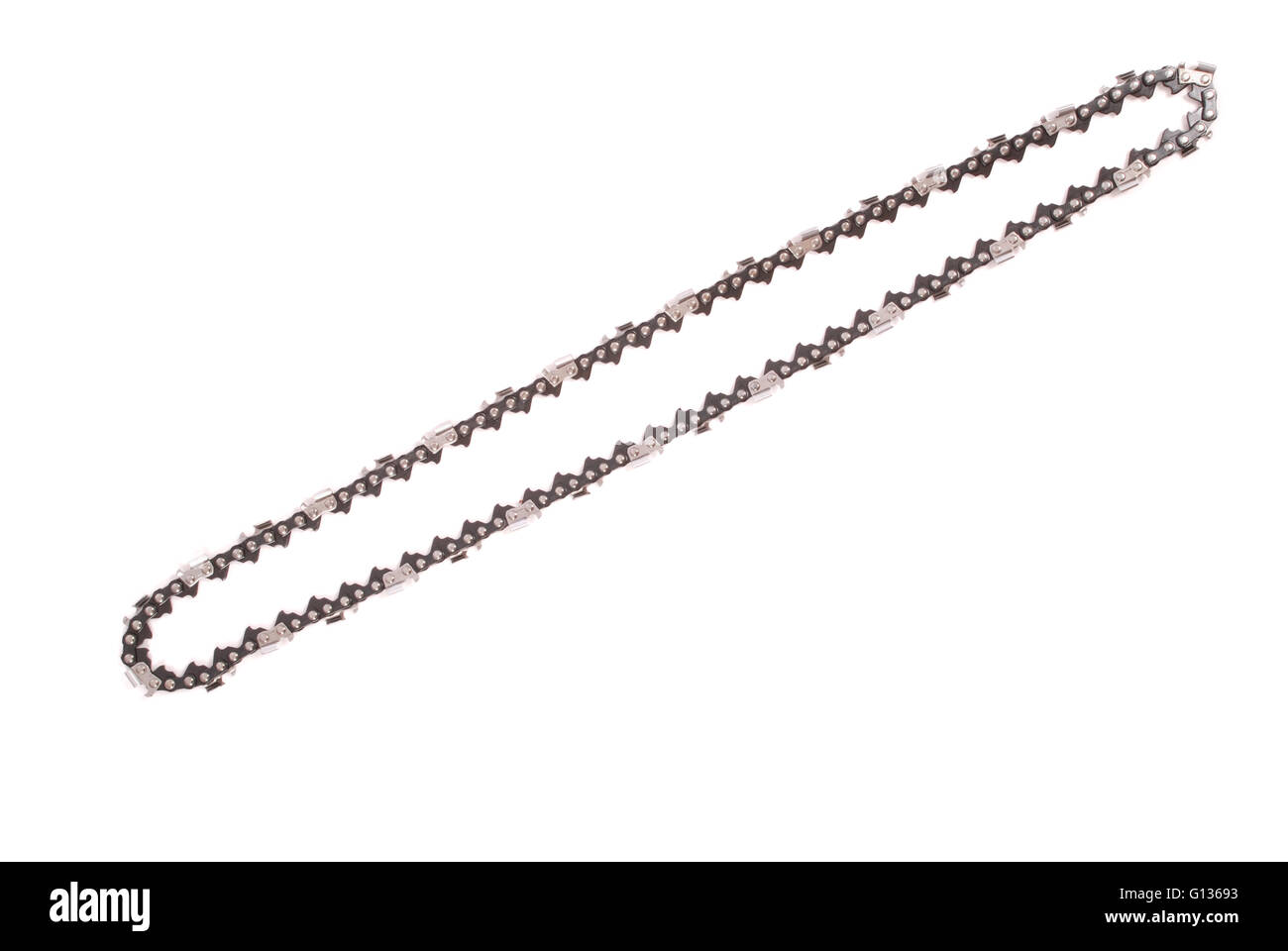 Metal chain saw pattern isolated on white Stock Photo - Alamy