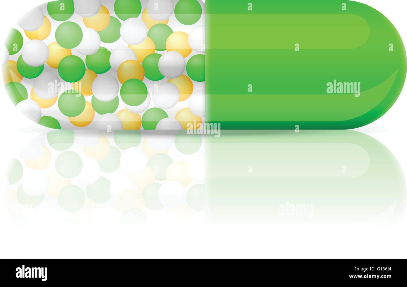 Medicine pill on a white background. Vector illustration Stock Vector ...