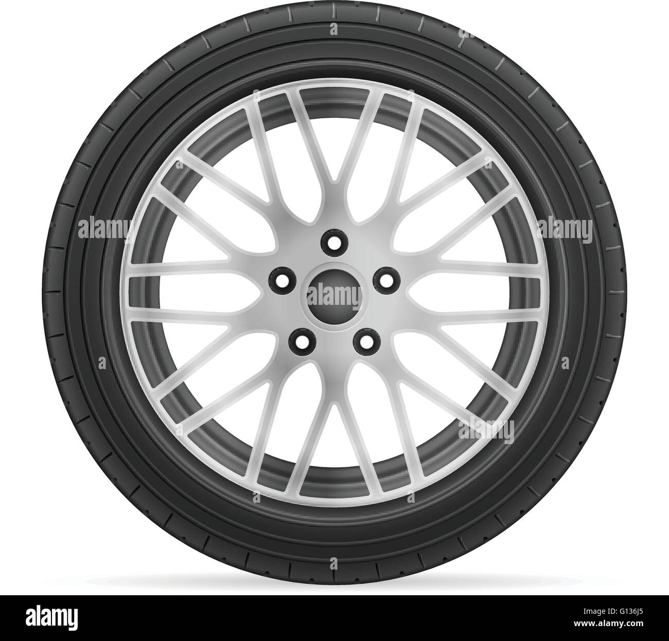 Car wheel tire on a white background Stock Vector Image & Art - Alamy