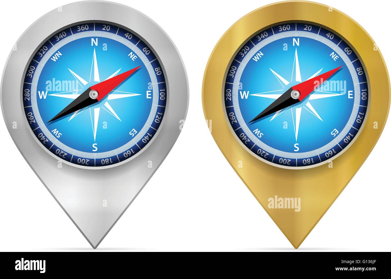 Compass tool on white Stock Vector Images - Alamy