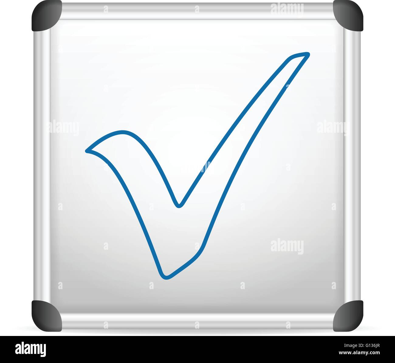 whiteboard check on a white background Stock Vector Image & Art - Alamy