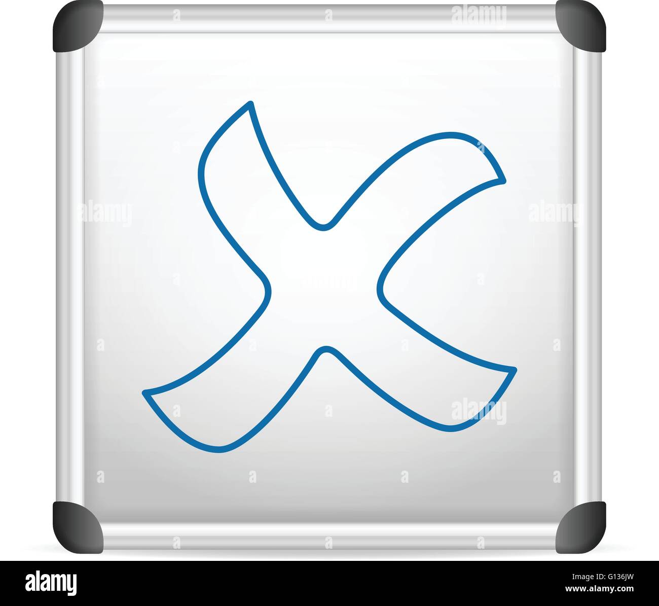 whiteboard close on a white background Stock Vector Image & Art - Alamy