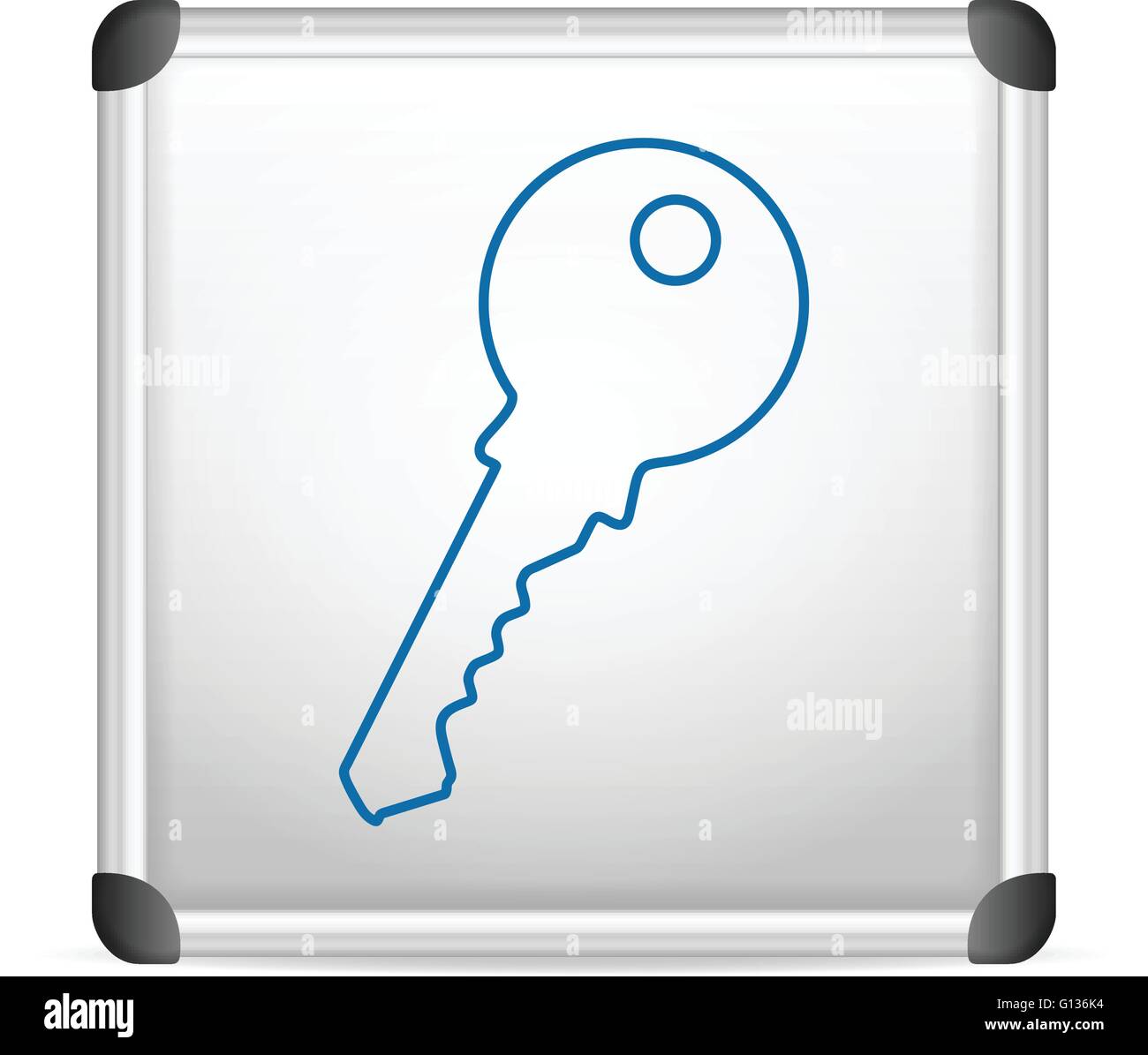 whiteboard key on a white background Stock Vector Image & Art - Alamy
