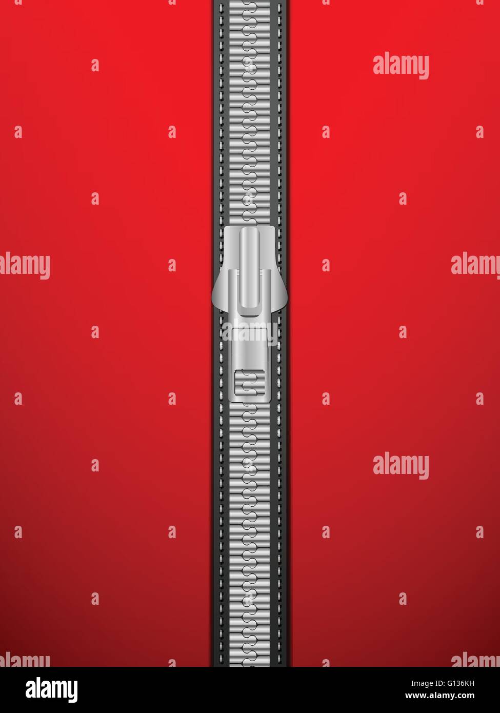 Closed zipper on a red background Stock Vector Image & Art - Alamy