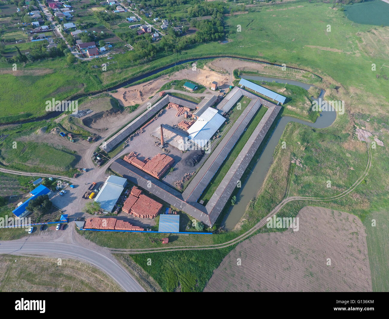 Brick kiln aerial hi-res stock photography and images - Alamy