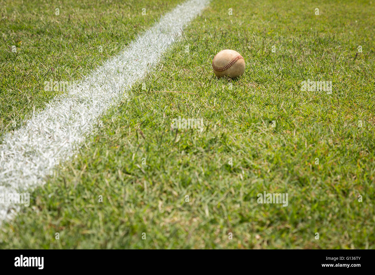 Baseball on a little league baseball field in spring Stock Photo - Alamy