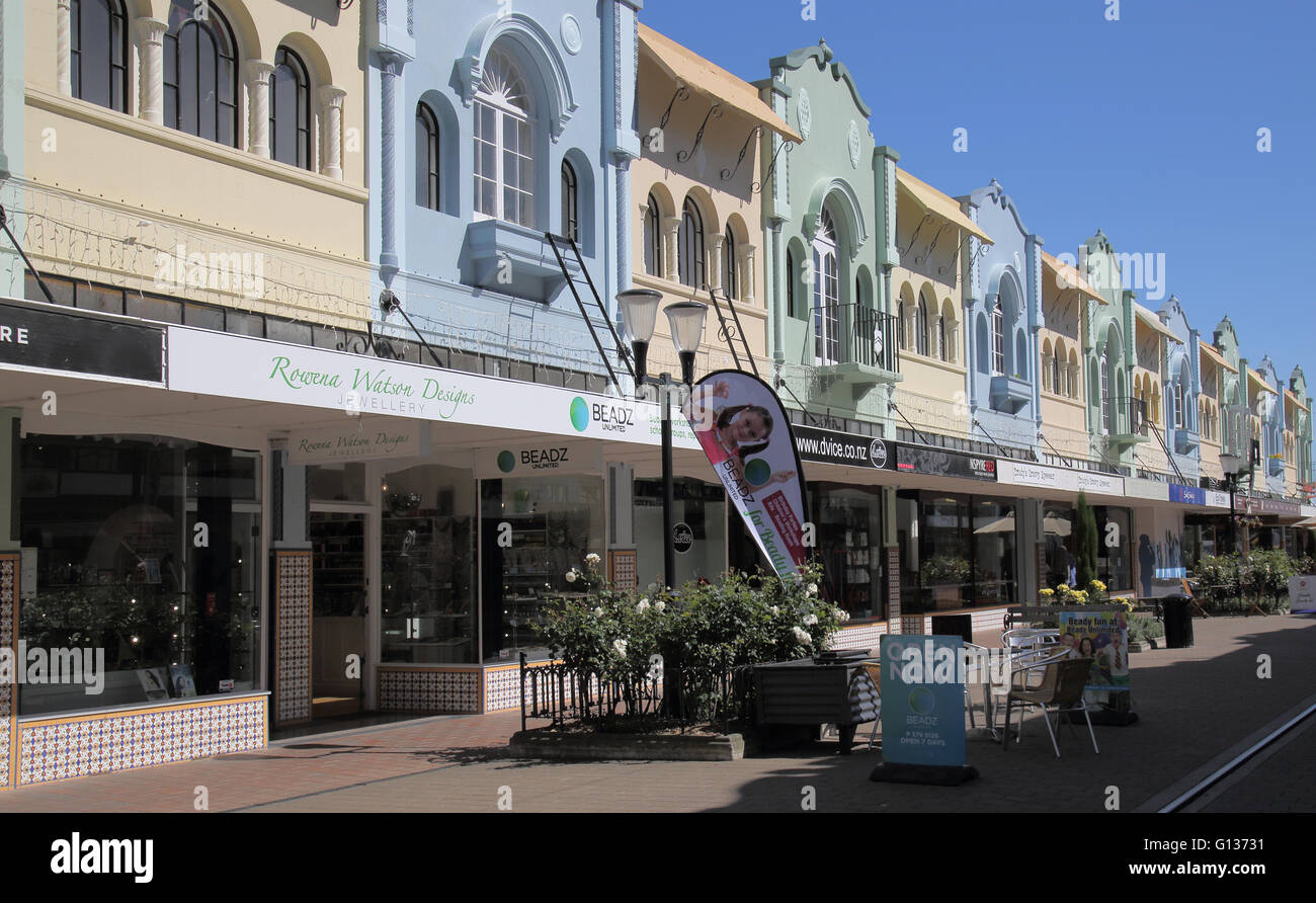new regent street christchurch new zealand south island Stock Photo - Alamy