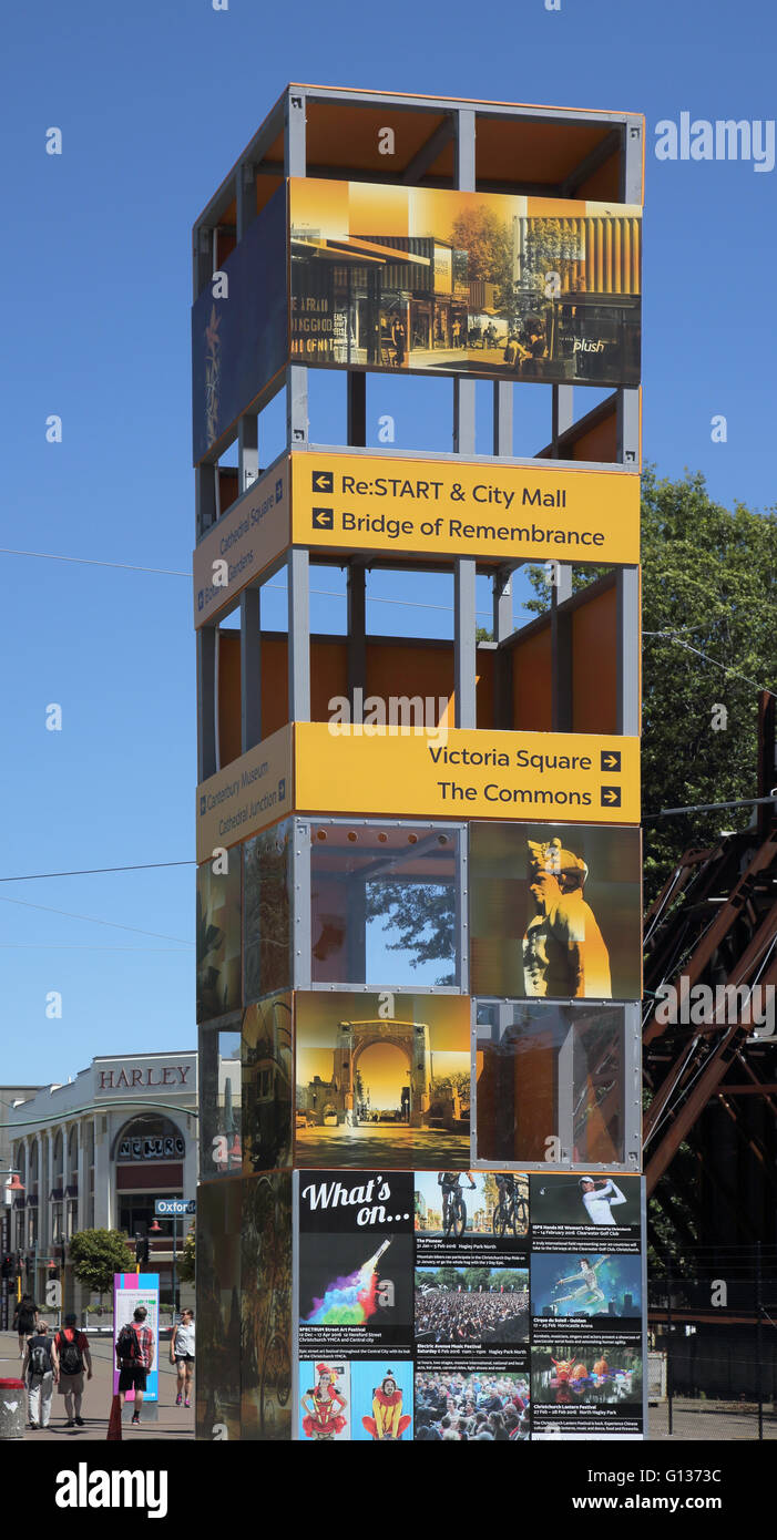 information tower christchurch new zealand south island Stock Photo - Alamy
