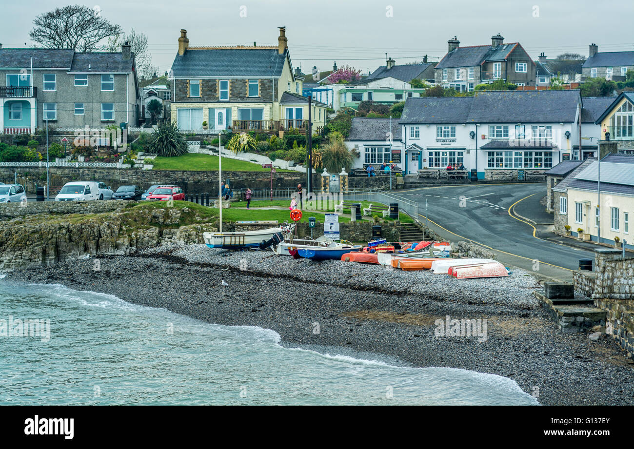 The fishing village of Moelfre on Anglesey Stock Photo - Alamy