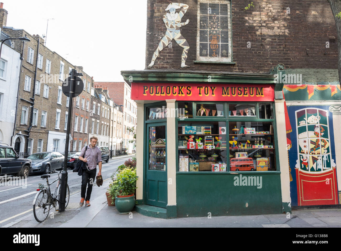 Exterior of Pollock's Toy Museum in Fitzrovia in central London ...