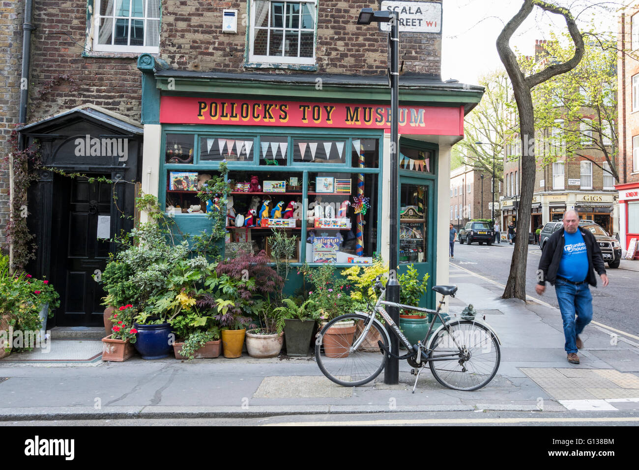 Exterior of Pollock's Toy Museum in Fitzrovia in central London ...