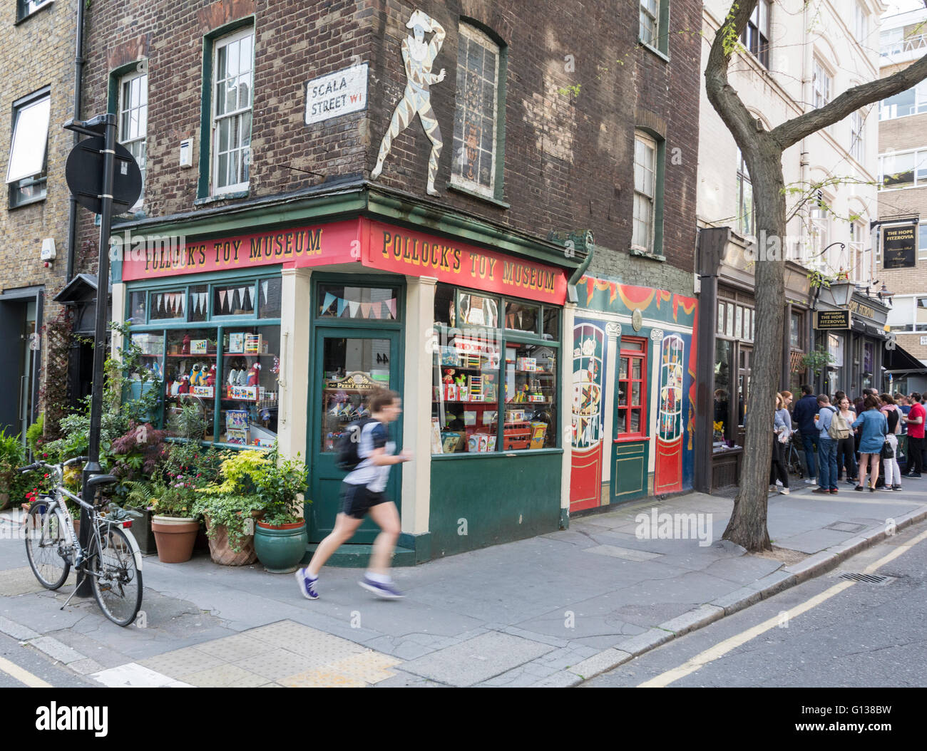 Exterior of Pollock's Toy Museum in Fitzrovia in central London ...