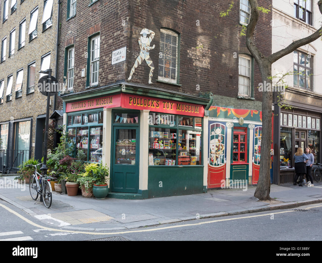 Exterior of Pollock's Toy Museum in Fitzrovia in central London ...