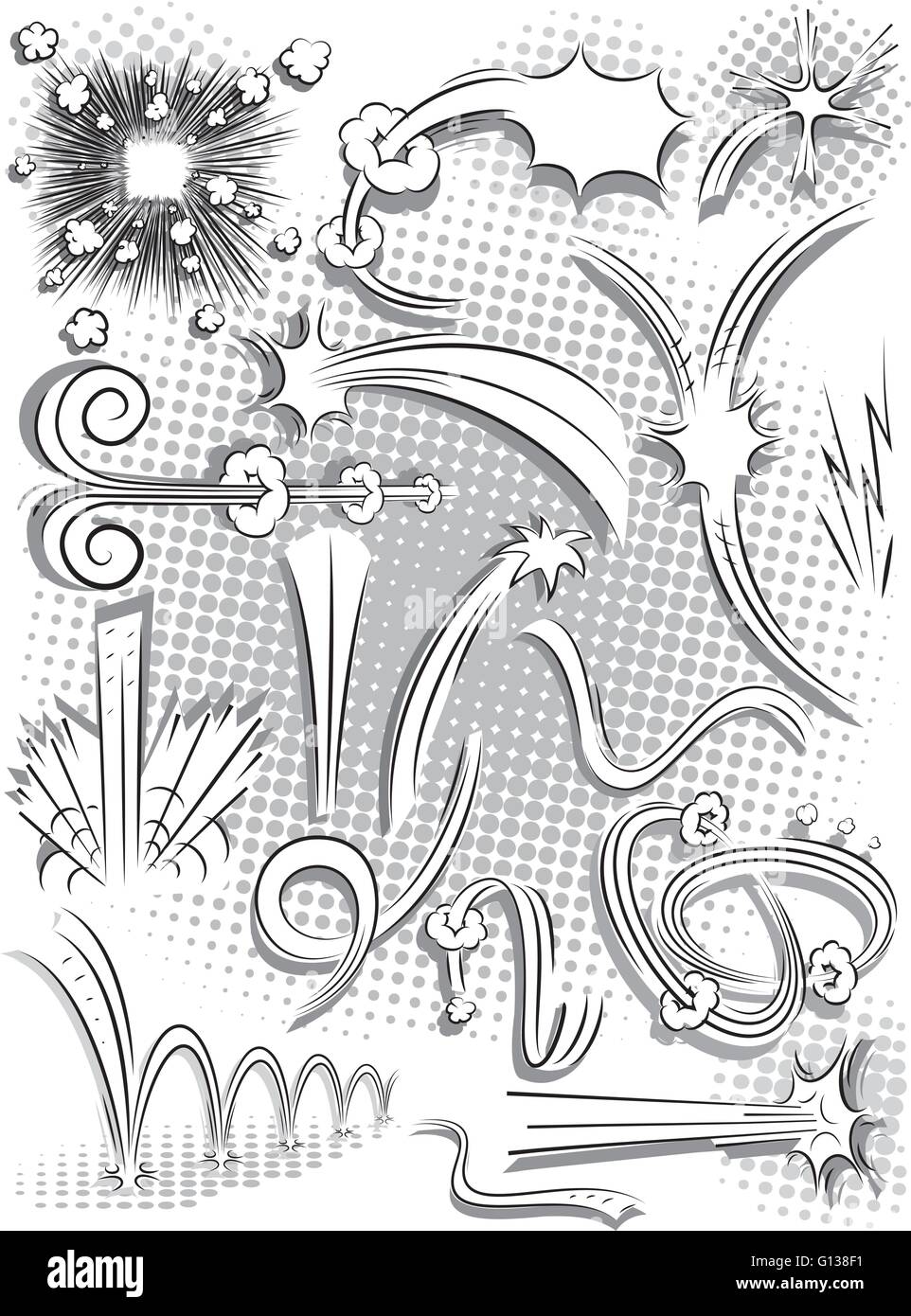 Vector Collection of comic speech sound and action effects isolated on ...