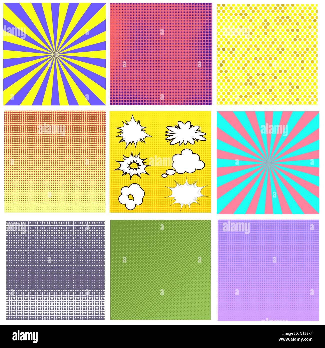 Comics Book Background. Halftone Patterns Stock Vector Image & Art - Alamy