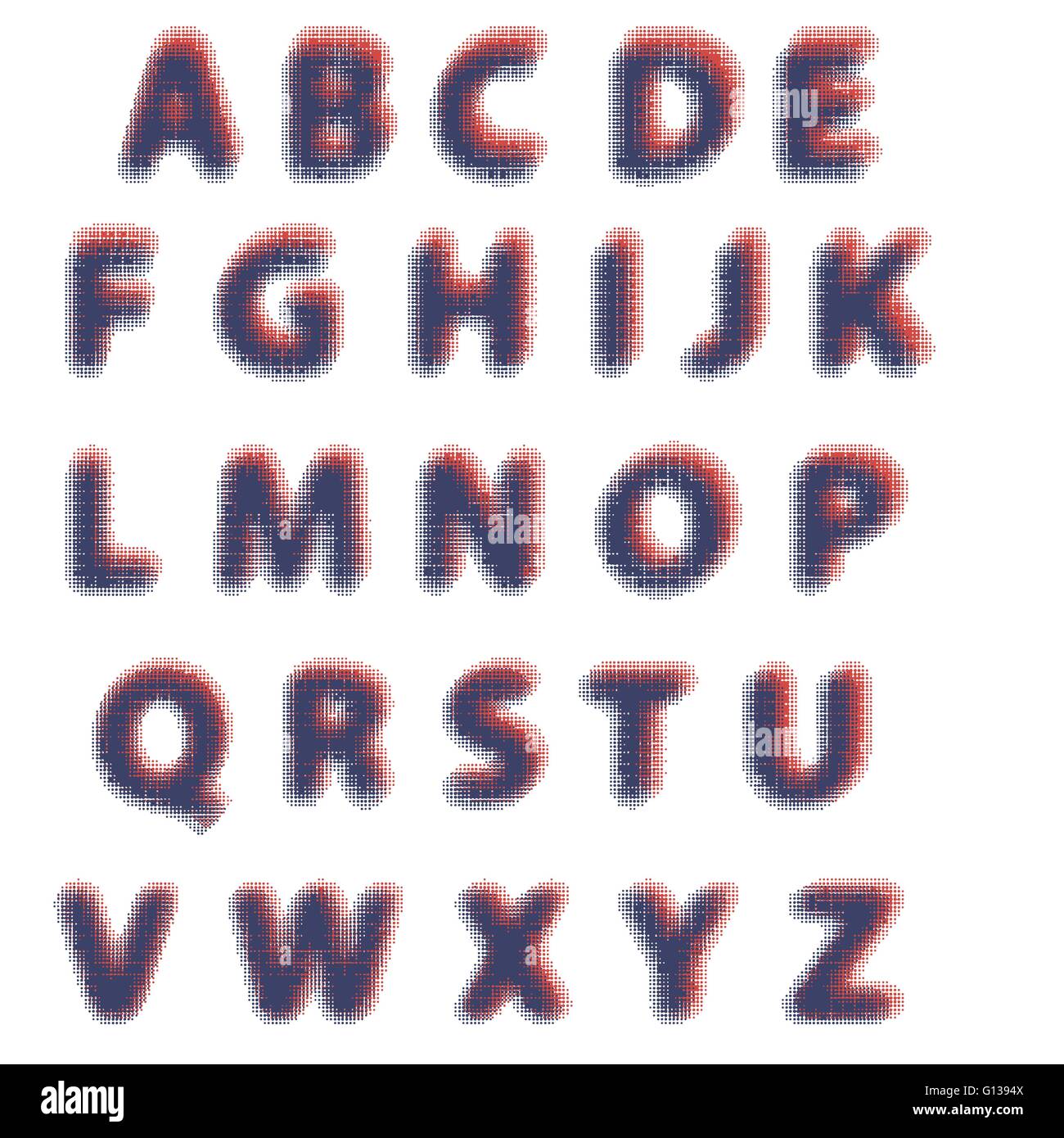 Set of Letters. Halftone Alphabet Stock Vector Image & Art - Alamy