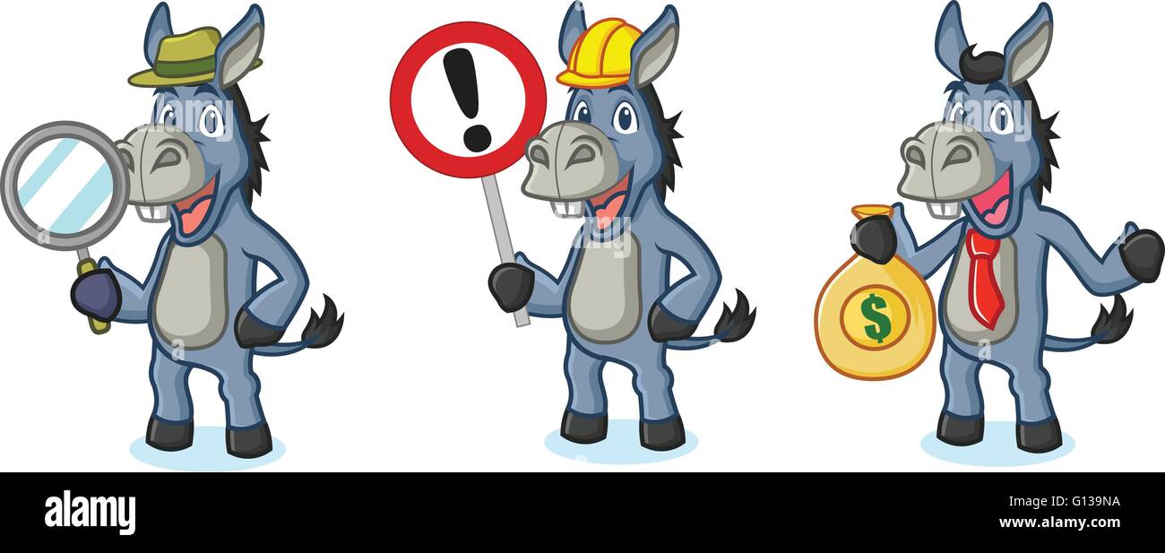 Blue donkey character hi-res stock photography and images - Alamy