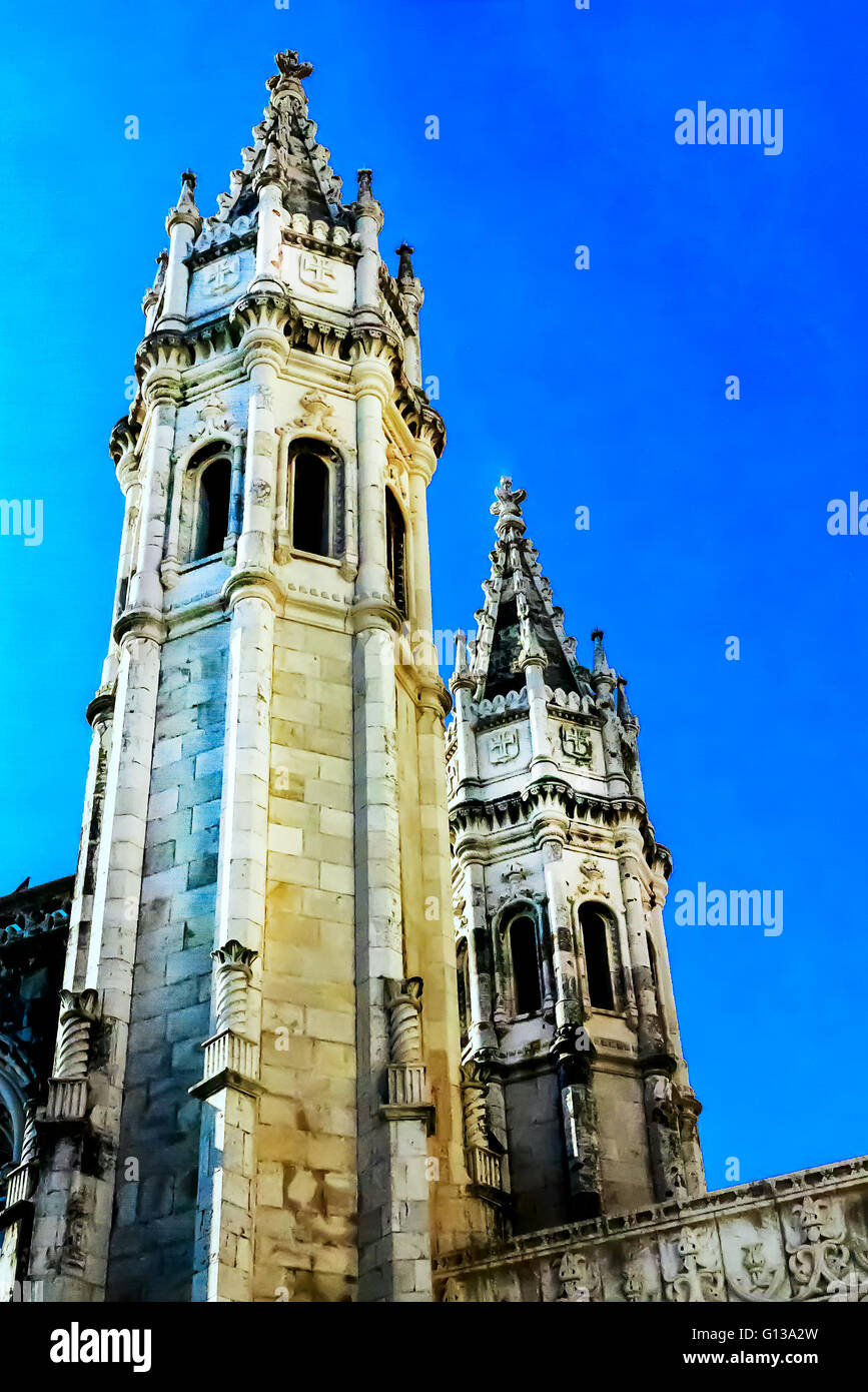 The Jeronimos Monastery or Hieronymites Monastery in Lisbon, Portugal ...