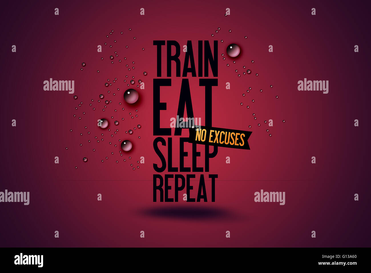 Illustration Motivating Typography Quote Workout Fitness Motivation